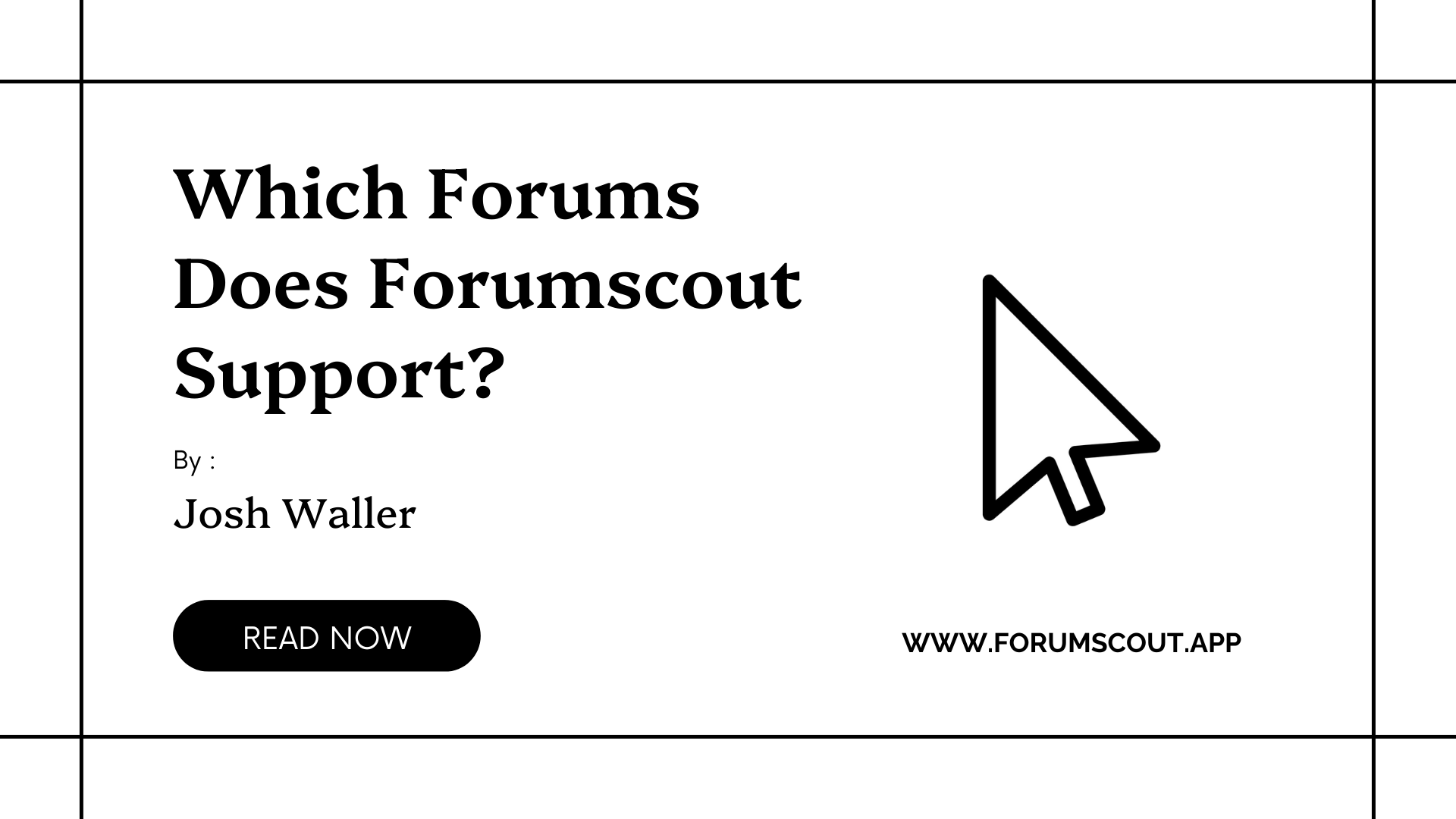 Which Forums Does ForumScout Support?